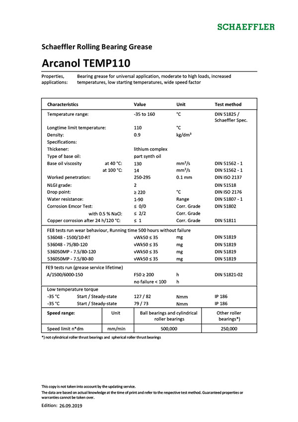 Rolling Bearing Grease Arcanol TEMP110 | Media Library | Schaeffler ...