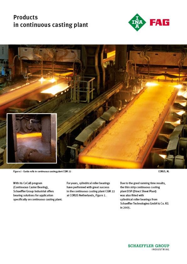 Products in continuous casting plant | Media Library | Schaeffler ...