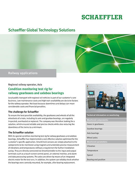 Condition monitoring test rig for railway gearboxes and axlebox ...