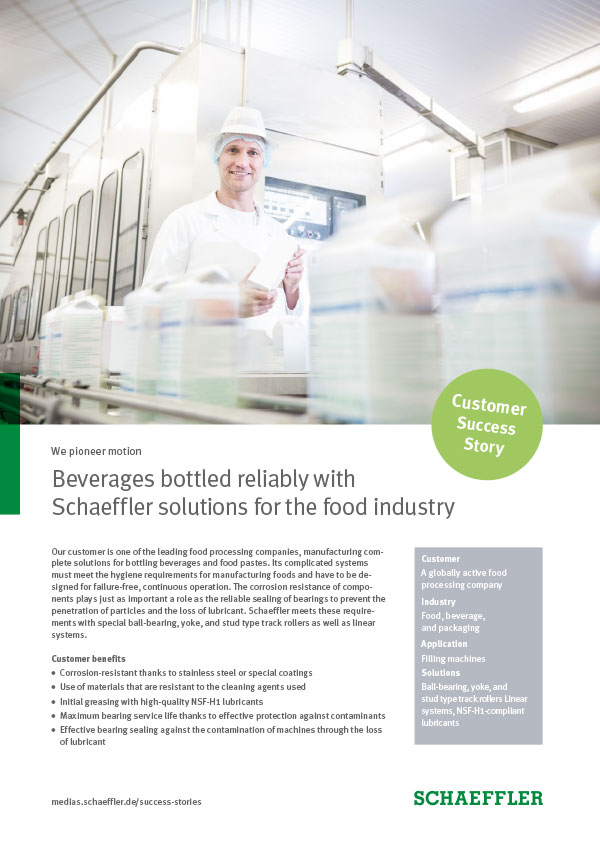 Beverages bottled reliably with Schaeffler solutions for the food ...
