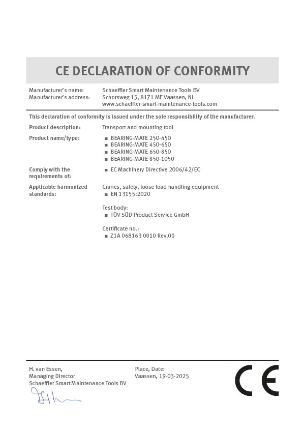 Declaration of Conformity | BEARING-Mate | 2025-03 | Media Library ...