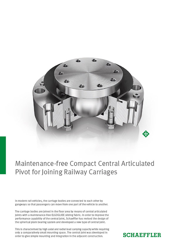 Maintenance-free Compact Central Articulated Pivot for Joining Railway ...